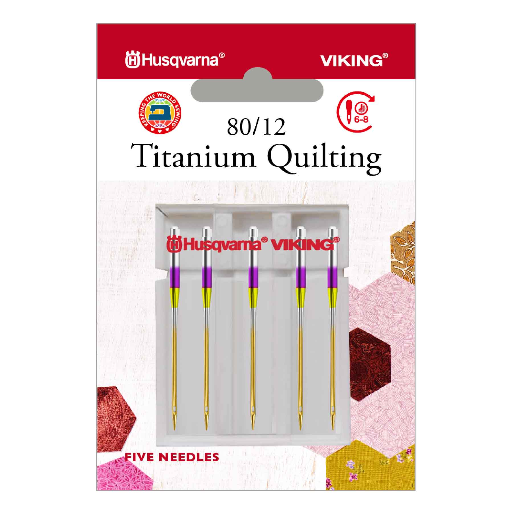Husqvarna® Viking® Titanium Quilting Needles Size 80/12 5-Pack ...