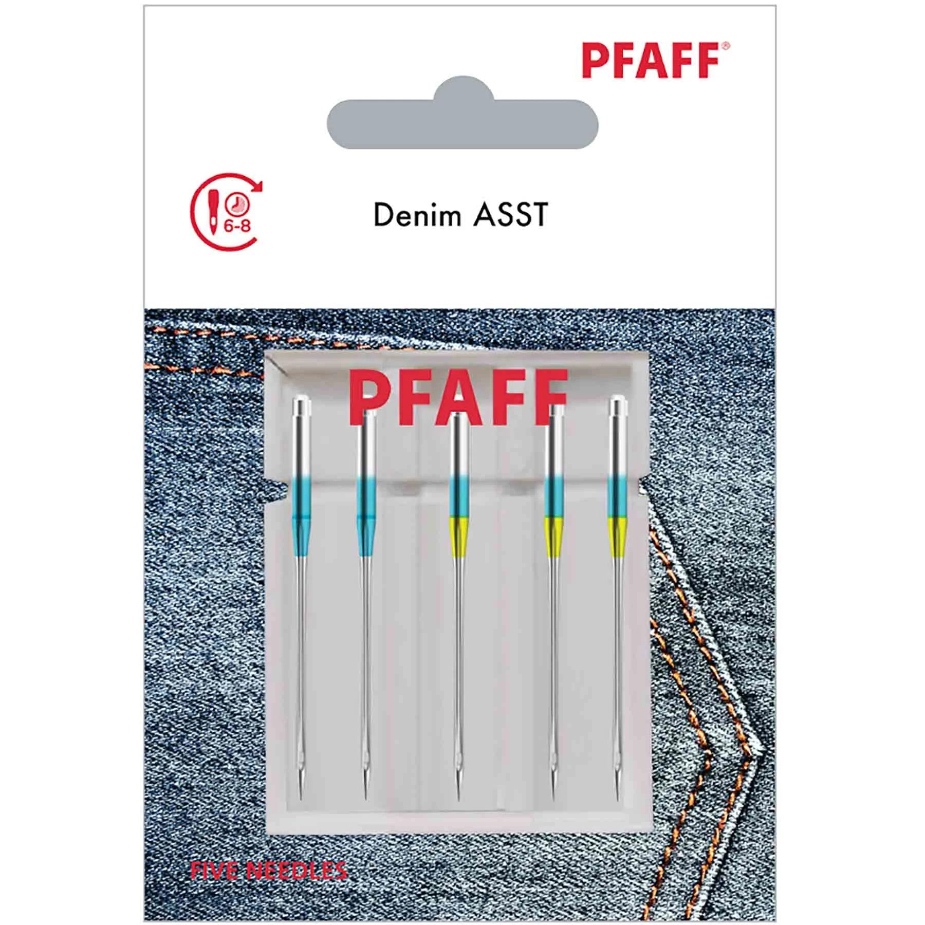 PFAFF® Denim Needles Assorted Sizes 5-pack | PFAFF®